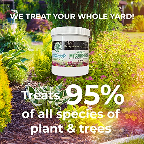 Wildroot Organic Mycorrhizae 16 Species Mycorrhizal Inoculant Drought Proof’s Plants &Trees, Saves Water & Precious Fertilizer, Root Stimulator Explodes Root Growth (1oz - 211 Plants)