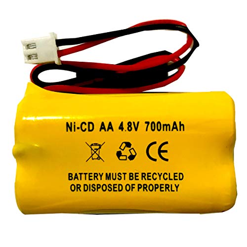 Exit Sign Emergency Light Battery Replacement for 4.8v 650mAh 800mAh Lithonia D-AA650BX4 BYD D-AA650BX4 DAYBRIGHT D-AA650BX4SQ Interstate NIC1117 All Fit E1021R EJW-NICAD NIC0991 Dantona Custom 145-10