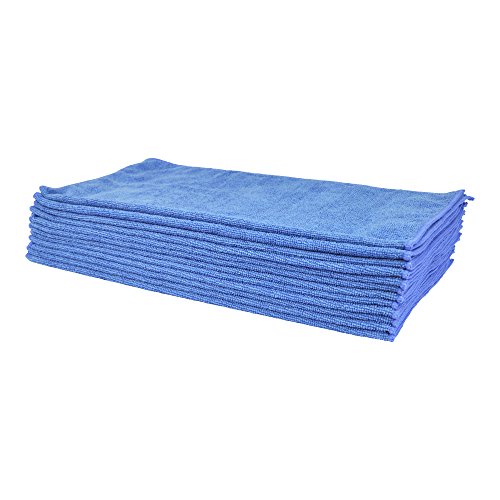 Eurow Utility Terry Weave 16 x 16in 240 GSM Microfiber Cleaning Towels 12-Pack