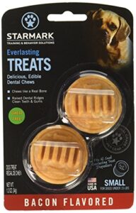 (3 pack) starmark everlasting bacon dog dental chews, small (2 chews per pack / 6 total)