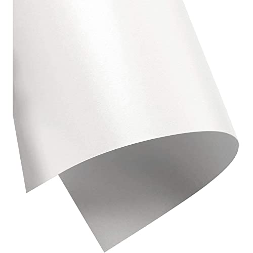 96 Sheets White Metallic Shimmer Paper for Printer, Letter Size Double Sided for Invitations, Crafts (110gsm, 8.5 x 11 In)