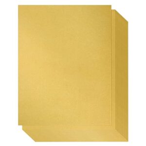 96 sheets gold metallic shimmer paper, 8.5 x 11 double sided, letter-sized for arts and crafts