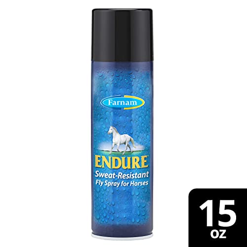 Farnam Endure Sweat-Resistant Horse Fly Spray, 14-Day Long Lasting Protection, 15 Ounces