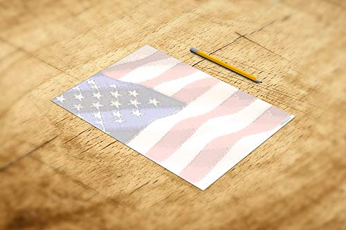 American Flag Stationery - 8.5 x 11 - 60 USA Letterhead Sheets - Patriotic Paper