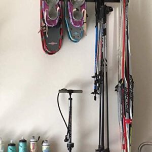 StoreYourBoard Ski Wall Storage Rack, Holds 8 Pairs, Steel Home and Garage Skis Mount