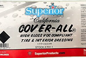 California Cover All – Automotive Tire Shine Spray & Professional Grade Tire Dressing - High Gloss - Water Repellent & Made in America (1 Gallon)