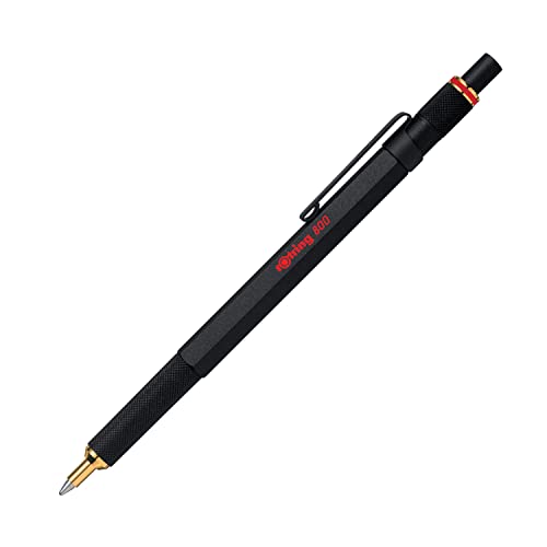 rOtring 800 Retractable Ballpoint Pen, Medium Point, Black