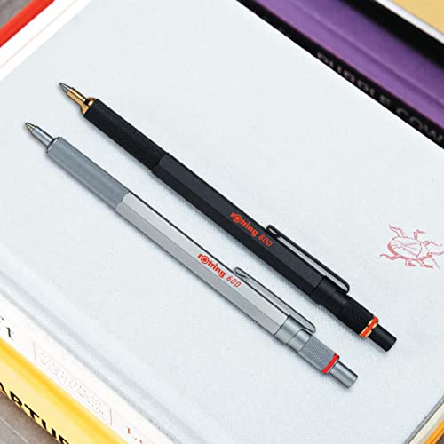 rOtring 800 Retractable Ballpoint Pen, Medium Point, Black