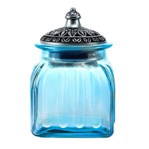 socosy vintage crystal glass candy jar with lid food jar nut jar jewelry box wedding candy buffet jars kitchen storage assorted color 24 oz