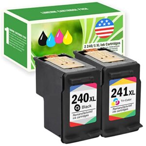 limeink remanufactured ink cartridges replacement for canon 240xl 241xl combo pack for cannon 240-241 printer ink cartridge for canon mg3600 ink cartridges pg 240xl black pixma mg3620 ink cartridge