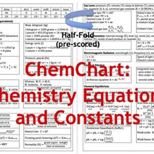 Periodic Table, Chemistry Equations ChemChart, SAT, AP, MCAT (Laminated)