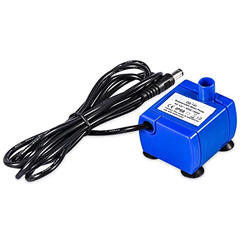 YOUTHINK Fountain Pump, Silent Submersible Pet Fountain Pump Low-pressure Consumption with 5.9 Feet of Power Cord, Suitable for 1.6l and 2.1l Flower Fountains