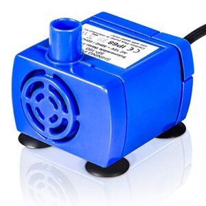 YOUTHINK Fountain Pump, Silent Submersible Pet Fountain Pump Low-pressure Consumption with 5.9 Feet of Power Cord, Suitable for 1.6l and 2.1l Flower Fountains