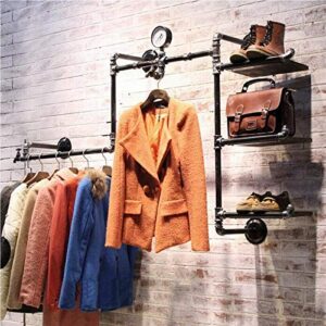 OTUGARE industrial pipe clothing rack industrial pipe hung clothing rack clothing display rack The clothes store display rack wall-mounted clothing display rack