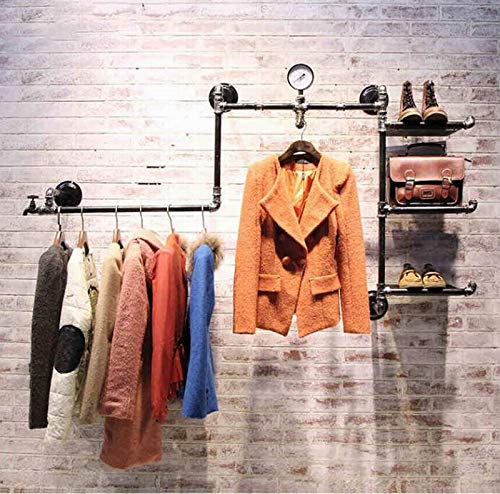 OTUGARE industrial pipe clothing rack industrial pipe hung clothing rack clothing display rack The clothes store display rack wall-mounted clothing display rack