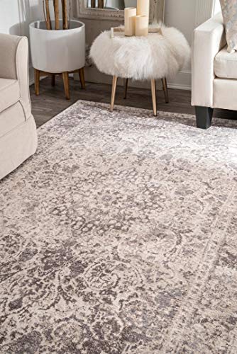 nuLOOM Verdell Vintage Medallion Area Rug, 6' x 9', Beige