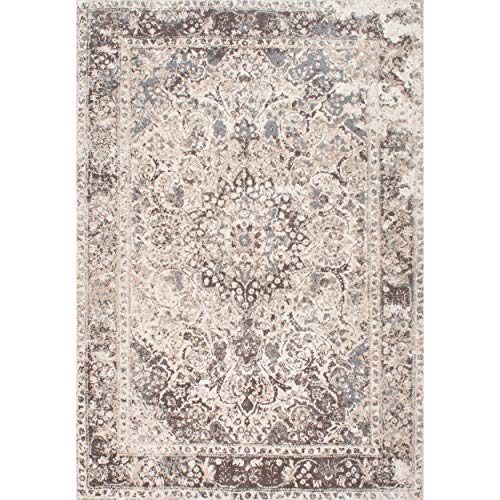 nuLOOM Verdell Vintage Medallion Area Rug, 6' x 9', Beige