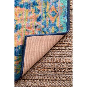 nuLOOM Andrus Vintage Area Rug, 8' x 10', Blue