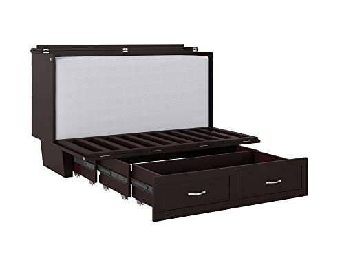 AFI Monroe Murphy Bed Chest with Charging Station, Queen, Espresso