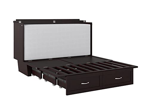 AFI Monroe Murphy Bed Chest with Charging Station, Queen, Espresso