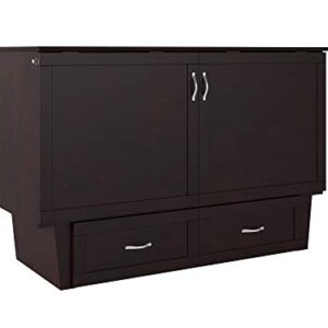 AFI Monroe Murphy Bed Chest with Charging Station, Queen, Espresso