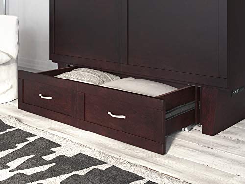 AFI Monroe Murphy Bed Chest with Charging Station, Queen, Espresso