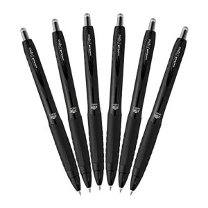 uni-ball signo 307 retractable gel ink pen, 6-count (medium, black)