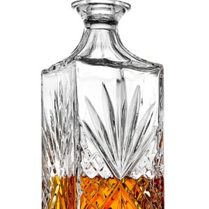 Whiskey Decanter for Scotch, Liquor, Vodka, Wine or Bourbon - Irish Cut 750ml