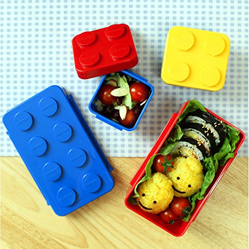 Oxford Brick Lunch Boxes Bento for Children Toddler Kids to Go for Travel and Picnic (Non-Toxic Material Used Product) (Bento)