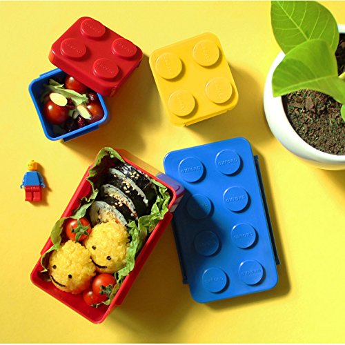 Oxford Brick Lunch Boxes Bento for Children Toddler Kids to Go for Travel and Picnic (Non-Toxic Material Used Product) (Bento)