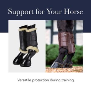 LeMieux Grafter Brushing Horse Boots - Protective Gear and Training Equipment - Equine Boots, Wraps & Accessories (Black - Large)