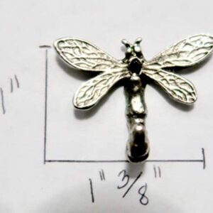 Norma Jean Designs Dragonfly Decorative Metal Hooks, Small, Silver