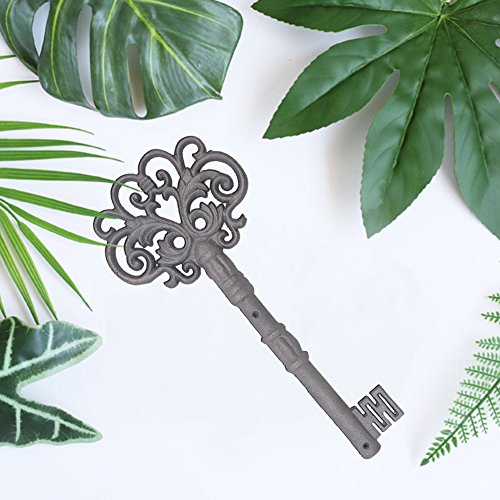 JOHOUSE Large Iron Key, Skeleton Key Decorative Antique Style Decorative Wine Cellar Key Castle Key for Home Décor