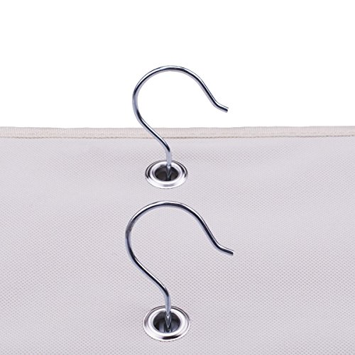 LONGTEAM Hanging Purse Handbag Organizer Homewares Nonwoven 10 Pockets Hanging Closet Storage Bag