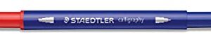 STAEDTLER Double-Ended Calligraphy Pen Pack of 12 Assorted Colours, Model: 3005 TB12 ST