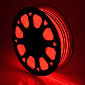 Red LED Neon Rope Lights Flex Waterproof LED Neon Lighting Wedding Party Home Decor Indoor Outdoor Room Decor Lighting and Commercial Lighting Use 110V 150FT