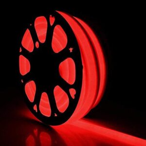 Red LED Neon Rope Lights Flex Waterproof LED Neon Lighting Wedding Party Home Decor Indoor Outdoor Room Decor Lighting and Commercial Lighting Use 110V 150FT