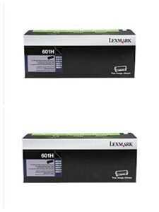 lexmark 60f1h00 high yield return program toner cartridge 2-pack for mx410, mx510