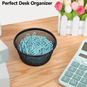 MaxGear Paper Clip Holder Mesh Paper Clip Holders Paperclip Holders Paper Clip Dispenser for Desk Paper Clip Organizer Office Binder Clip Holder Black, 3 Packs