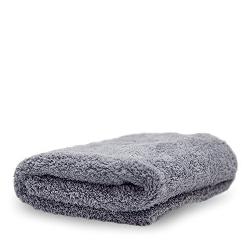 Adam's Borderless Grey Edgeless Microfiber Towel - Premium Quality 480gsm, 16 x 16 inches Plush Microfiber - Delicate Touch for The Most Delicate Surfaces