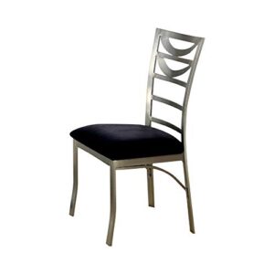 benjara benzara , set of two, black roxo contemporary side chair,