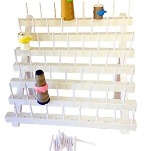 PeavyTailor Seven Layers Thread Stand/Rack Organizer for Sewing Quilting Embroidery Spools and Mini Cones -White