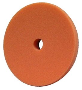 presta pace orange foam medium cut pad – 6.5” / cuts up to p2500 sand scratches / designed for use with pace medium cut compound (890195)