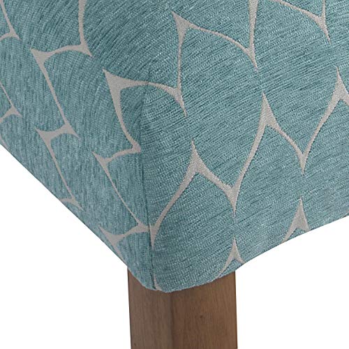 HomePop Parsons Classic Upholstered Accent Dining Chair, Teal (Set of 2)