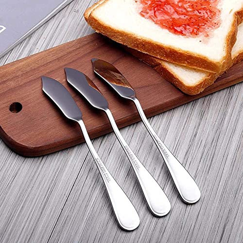 CNHNGTS Crysto Stainless Steel Butter Knife, Butter Spreader, Breakfast Spreads,Cheese and Condiments (4pcs)