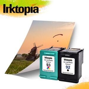 Inktopia Remanufactured Ink Cartridges Replacement to use in HP 92 93 C9513FN C9362WN C9361WN for HP Photosmart 7850 C3150 C3180 Deskjet 5440 5420 PSC 1510 2525 Printer (1 Black 1 Tri-Color)