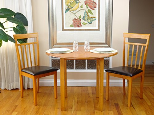 Set of 4 Dining Kitchen Side Chairs Warm Solid Wooden in Maple Finish Padded Seat