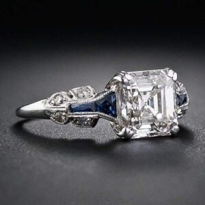 suwanpoom 2.45ct White Topaz Vintage Jewelry 925 Silver Wedding Engagement Ring Size 6-10 (10)