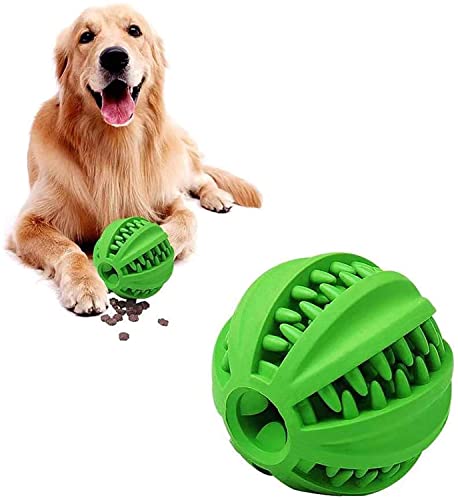 Dog IQ Ball Toy - Interactive Dog Enrichment, Mental Stimulation Treat Embedding Rubber Ball Reduce Boredom (3 inches)