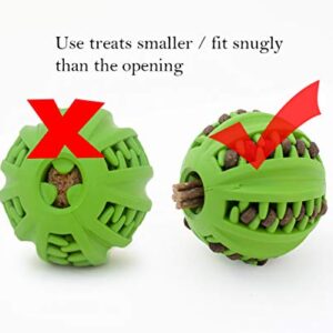 Dog IQ Ball Toy - Interactive Dog Enrichment, Mental Stimulation Treat Embedding Rubber Ball Reduce Boredom (3 inches)